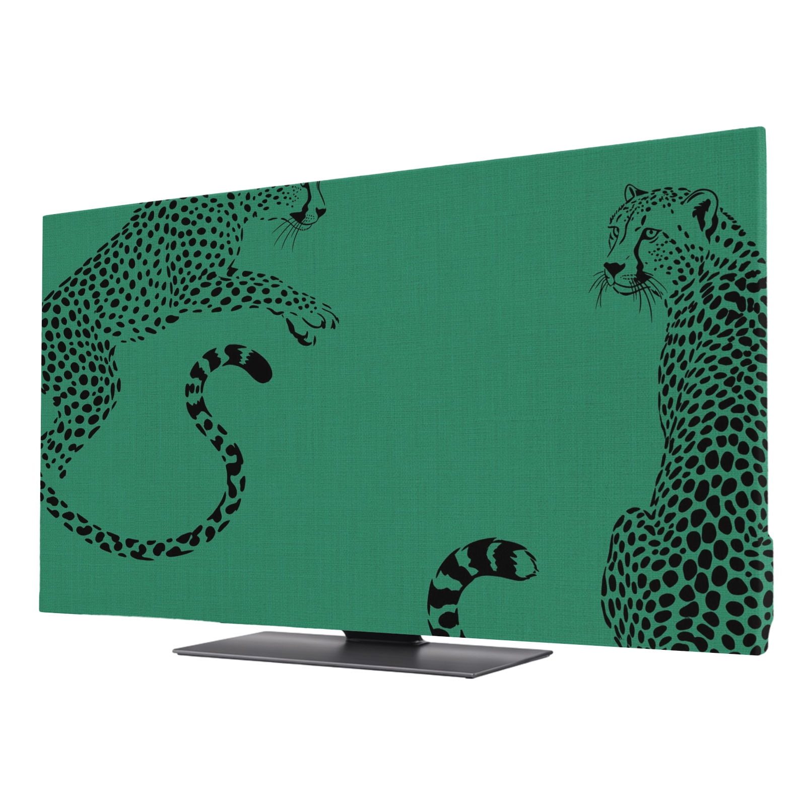 Black Animals Prints TV Cover for 24 Inch Screen, Stretch Fabric ...