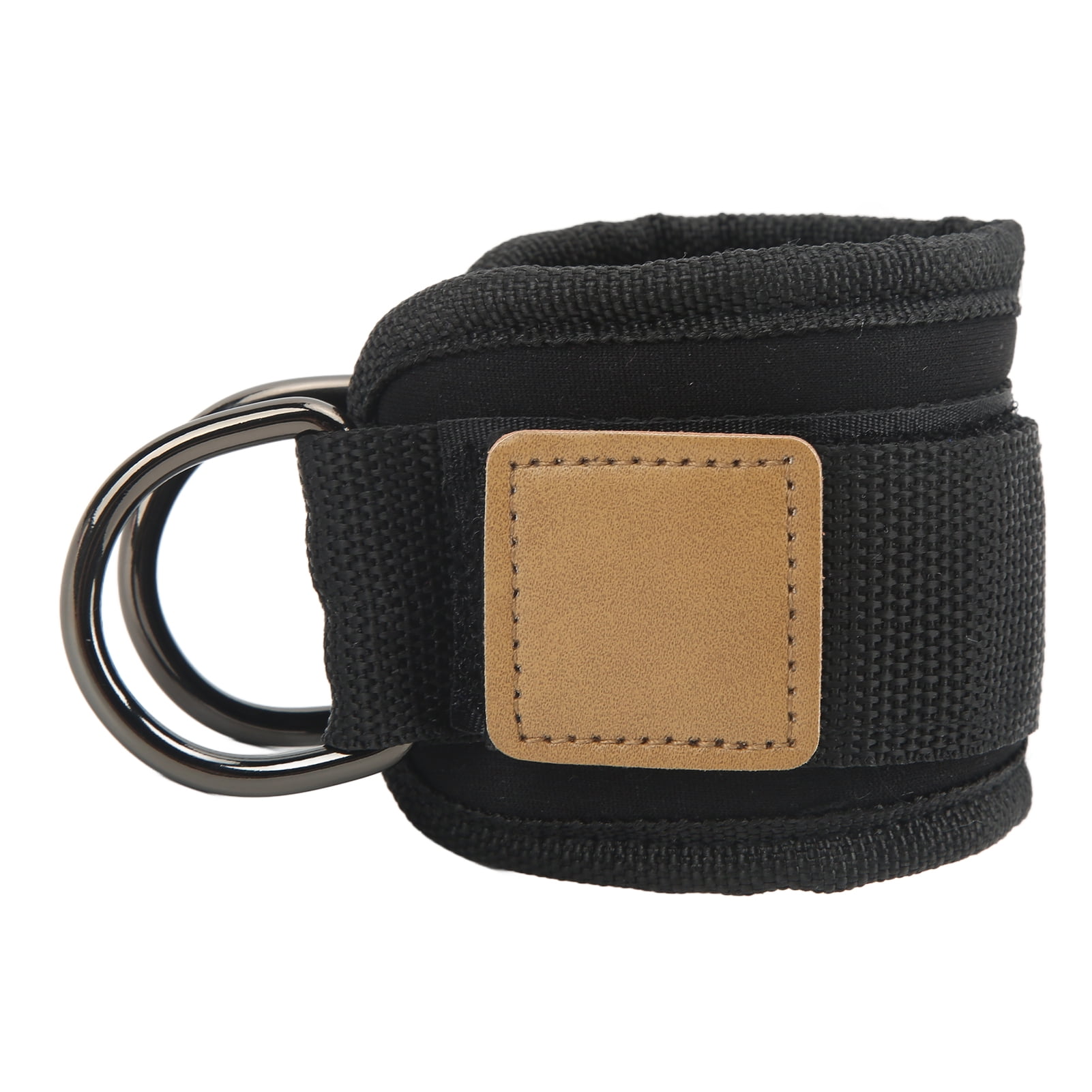 Black Ankle Buckle Leg Strength Trainer with Double D-Rings and Rubber ...