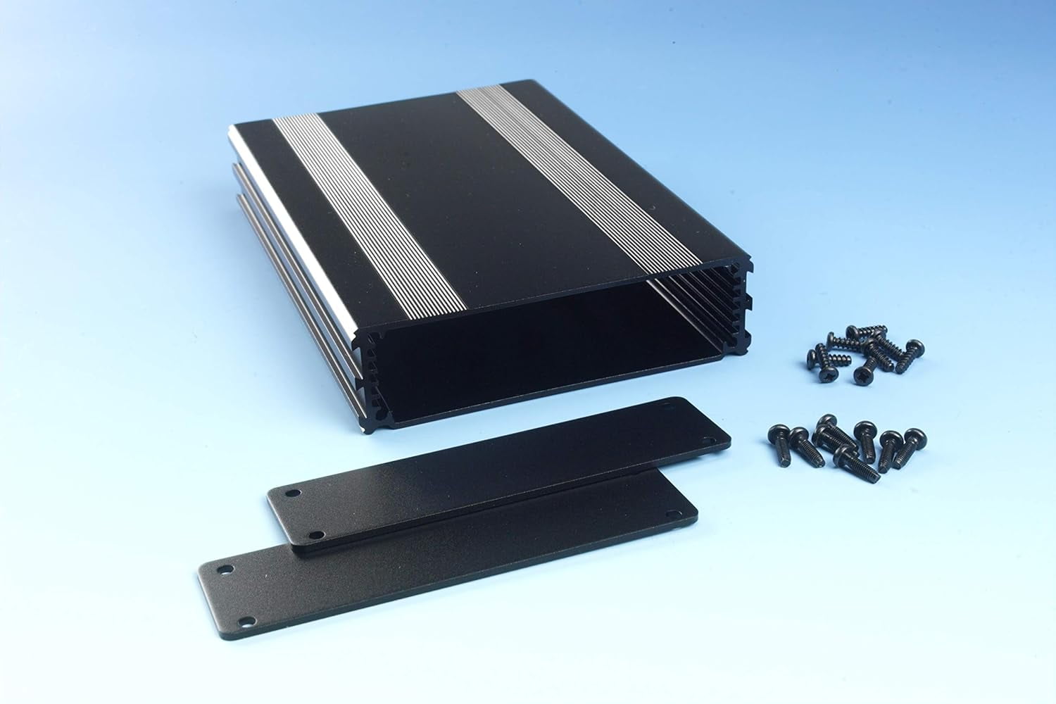 Black Anodized, Extruded Aluminum Electronic Enclosure Project Box ...