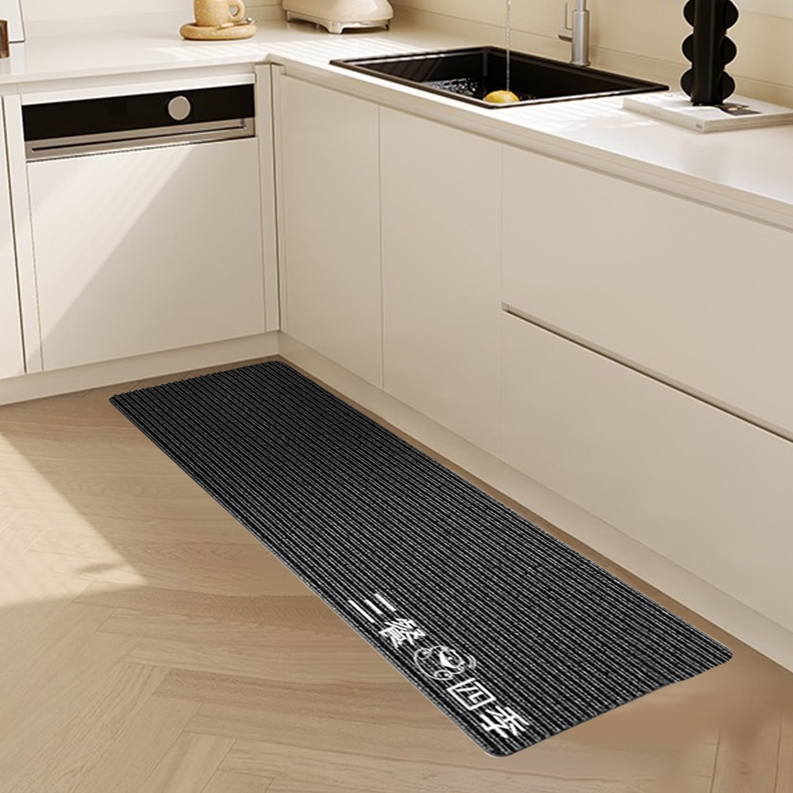 Black Anti-Fatigue Kitchen Standing Mat | Ergonomic Dishwashing Rug ...