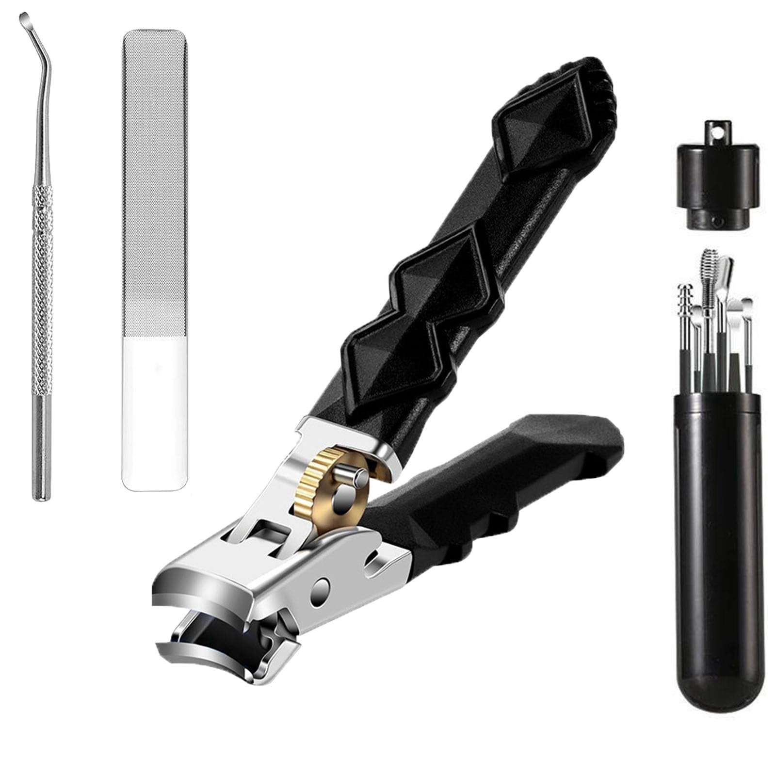 Black Anti-Slip Grip Gear Lock Nail Clipper, Anti-Slip Grip Gear Lock ...