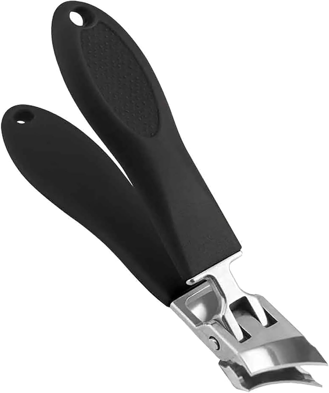 Black Anti-Slip Grip Gear Lock Nail Clipper Set, Wide Jaw Opening Anti ...
