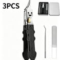Black Anti-Slip Grip Nail Clipper Set with Gear Lock Mechanism – Ultra ...
