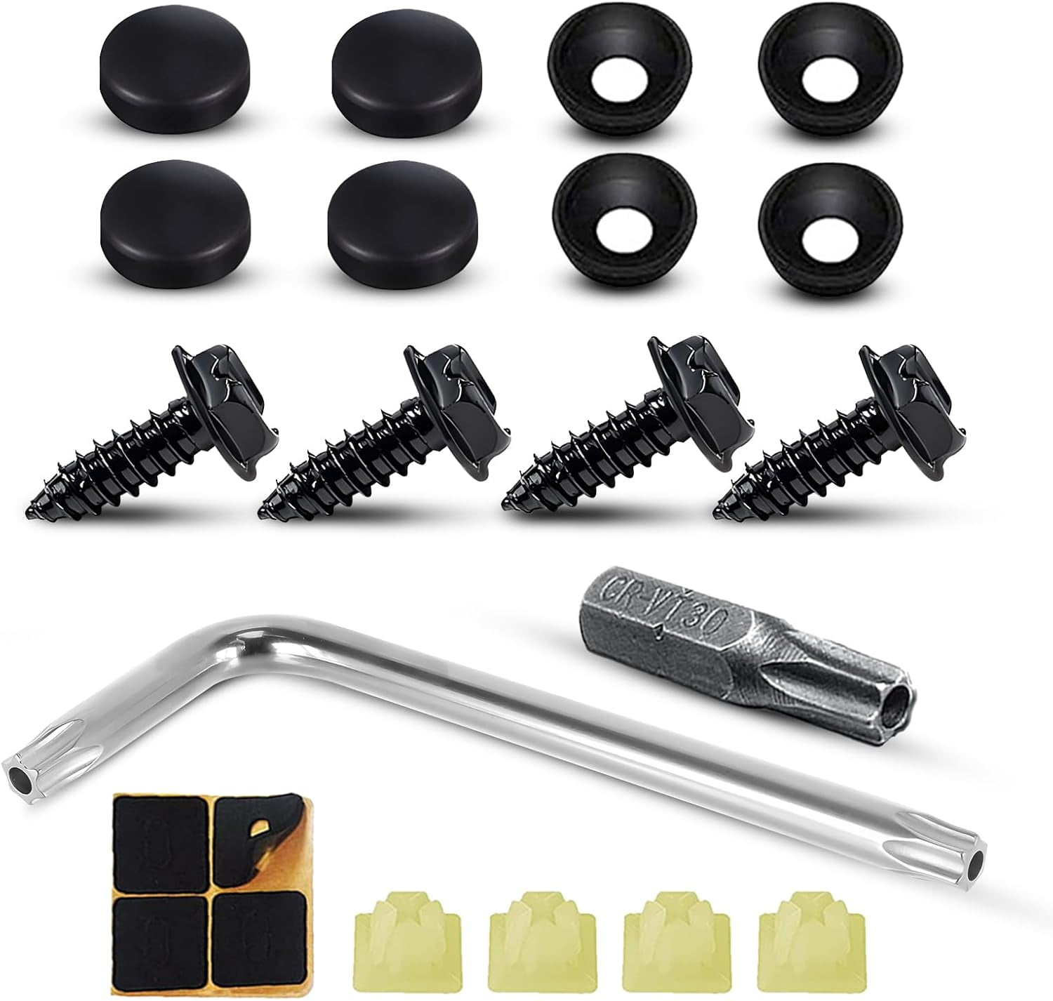 Black Anti Theft License Plate Screws, Rustproof Stainless Steel ...