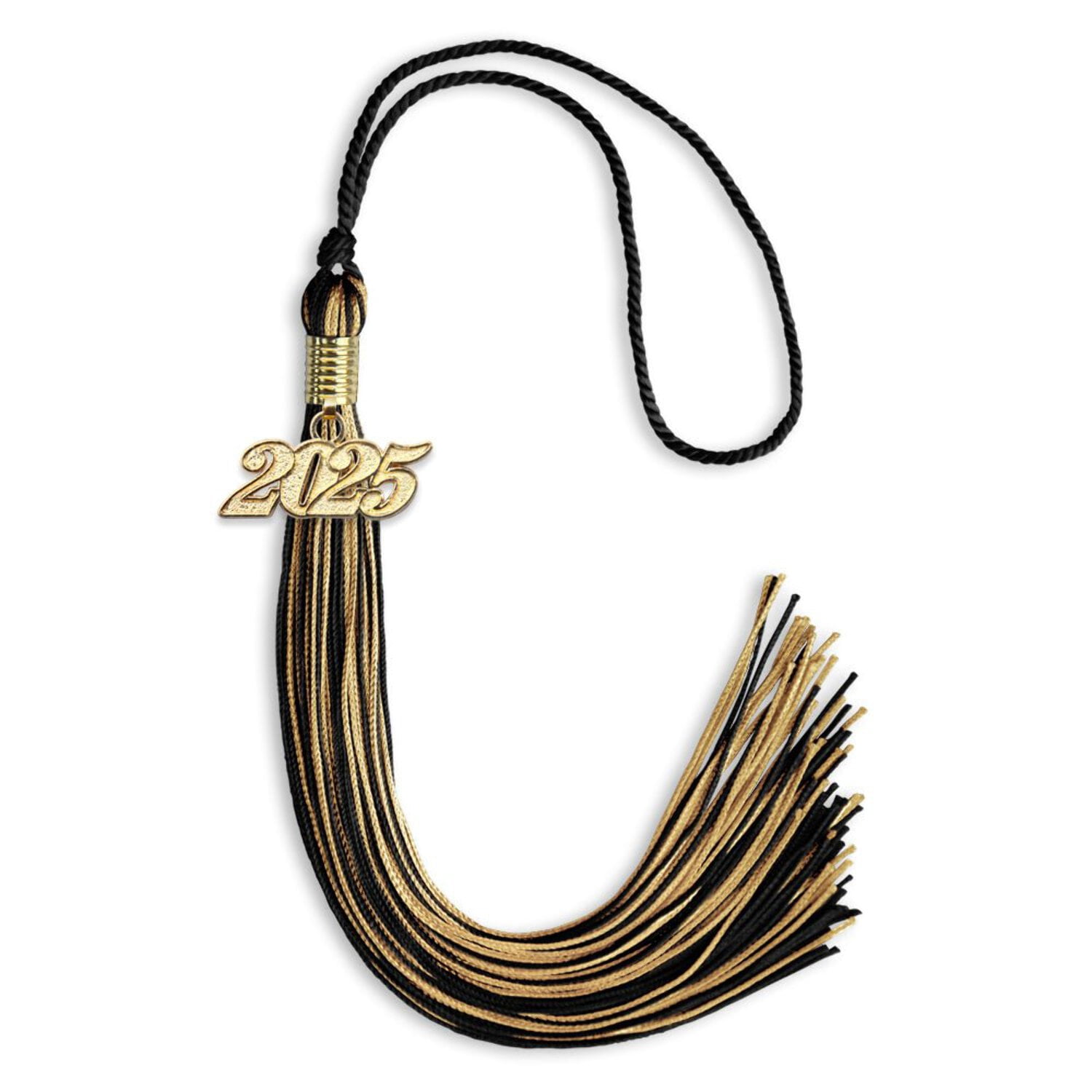 Endea Graduation Black/Antique Gold Mixed Color Graduation Tassel with ...