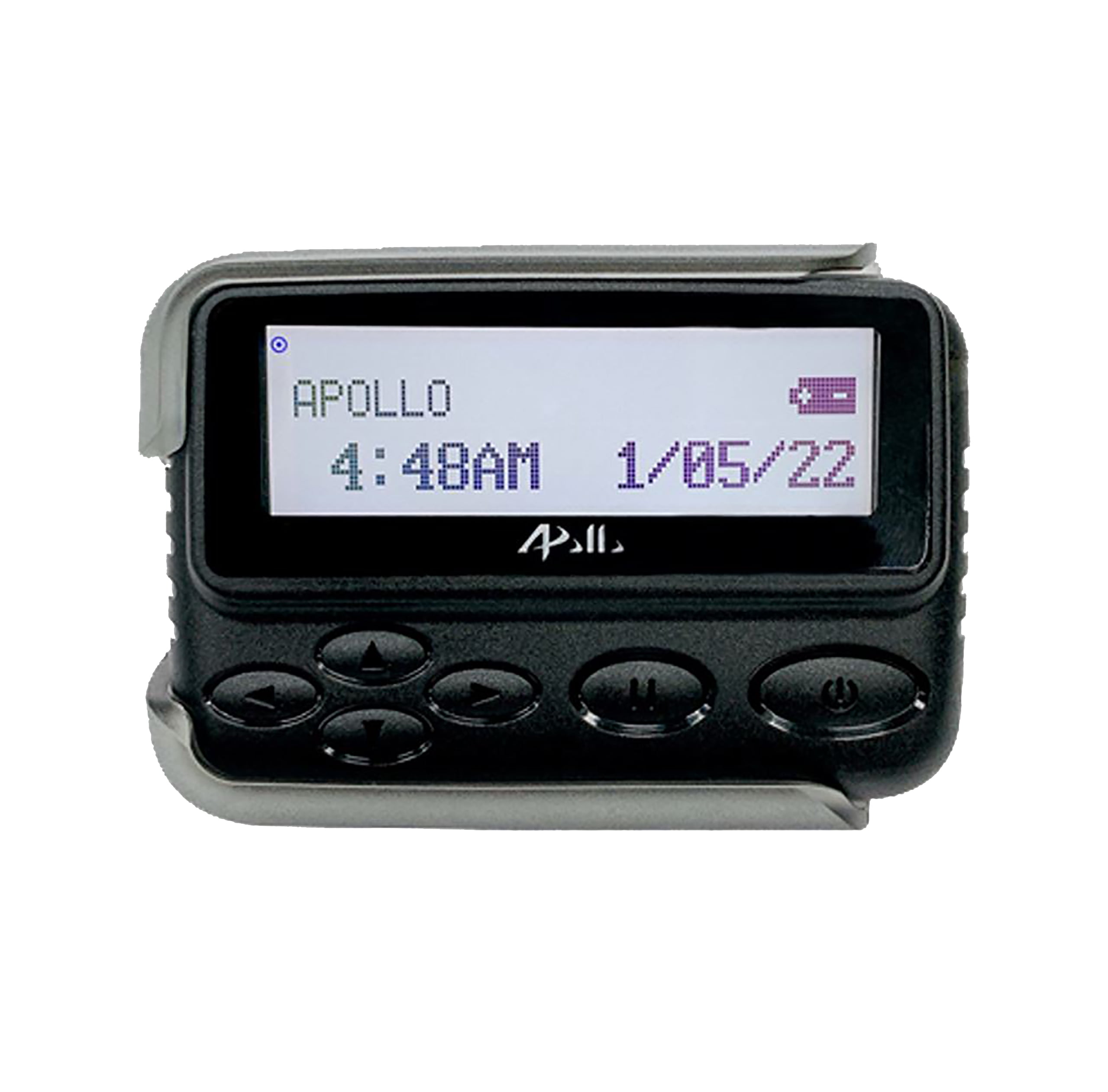 Black Apollo Pilot AP900 Alphanumeric Pager Caller ID 6 Key Navigation ...