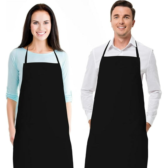 Black Aprons for Adults - Commercial Chef Apron, Kitchen Aprons for Men ...