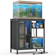 Dextrus 55-75 Gallon Fish Tank Stand with Electrical Sockets & RGB ...