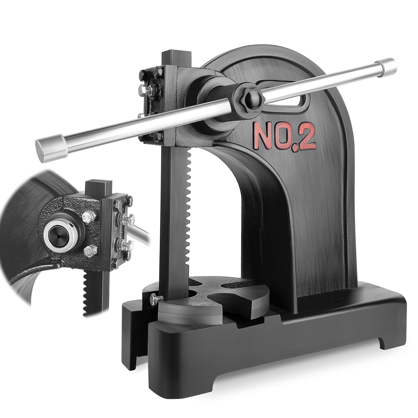 Black Arbor Punch Press, Compact Design, 2 Ton Capability, Hand Press ...