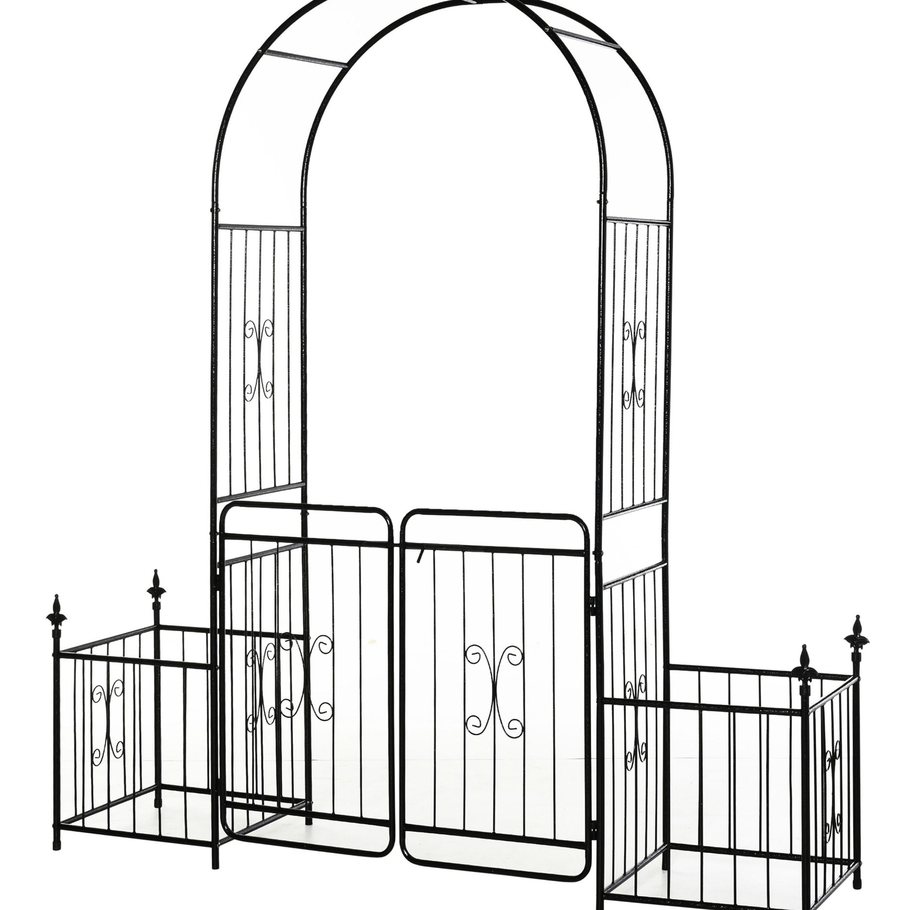 Black Arbor for Climbing Plants and Wedding Decor / Feature Lockable ...