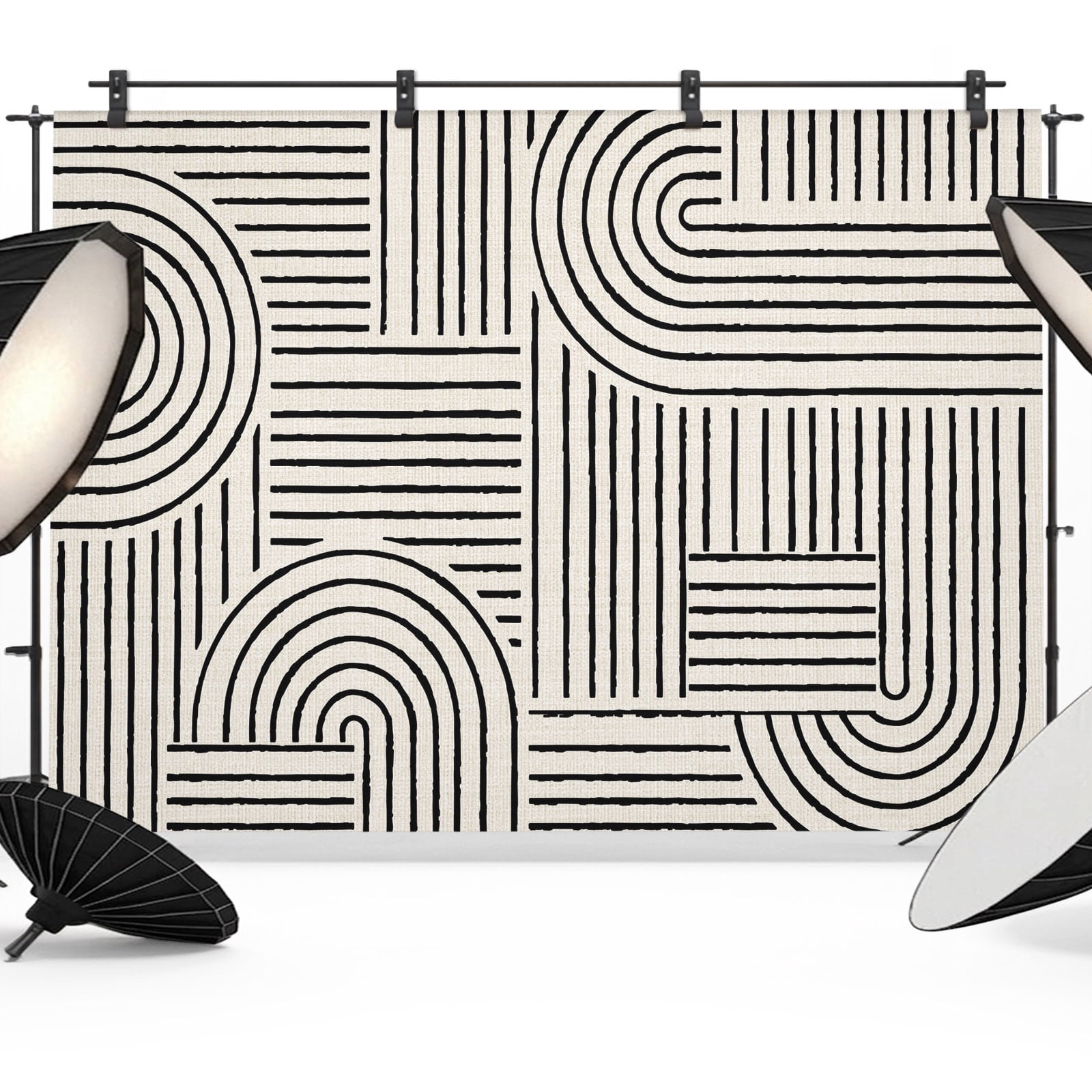 Black Arches Backdrops for Photography, Abstract Modern Minimalist ...