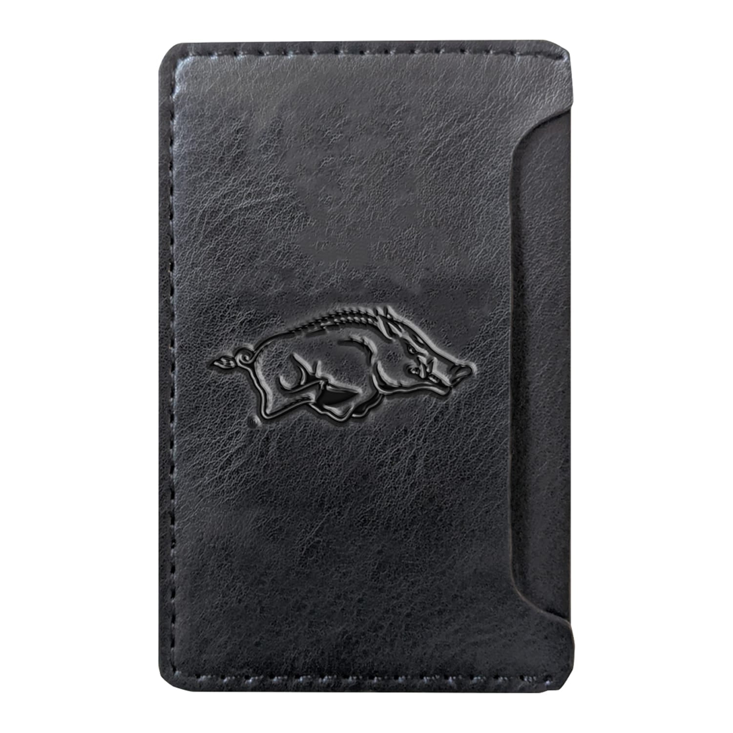 Black Arkansas Razorbacks Debossed Faux Leather Phone Wallet Sleeve ...