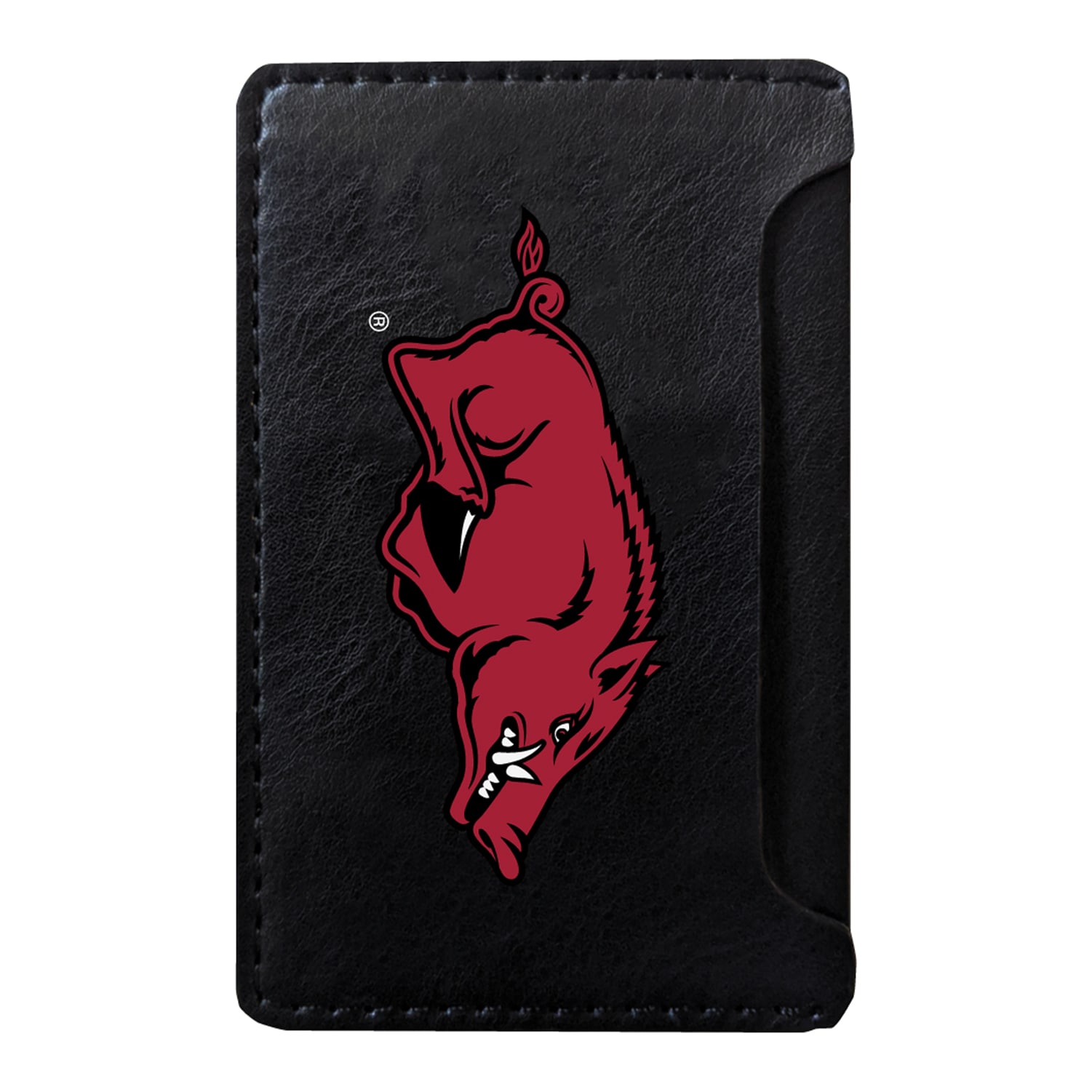 Black Arkansas Razorbacks Logo Faux Leather Phone Wallet Sleeve ...
