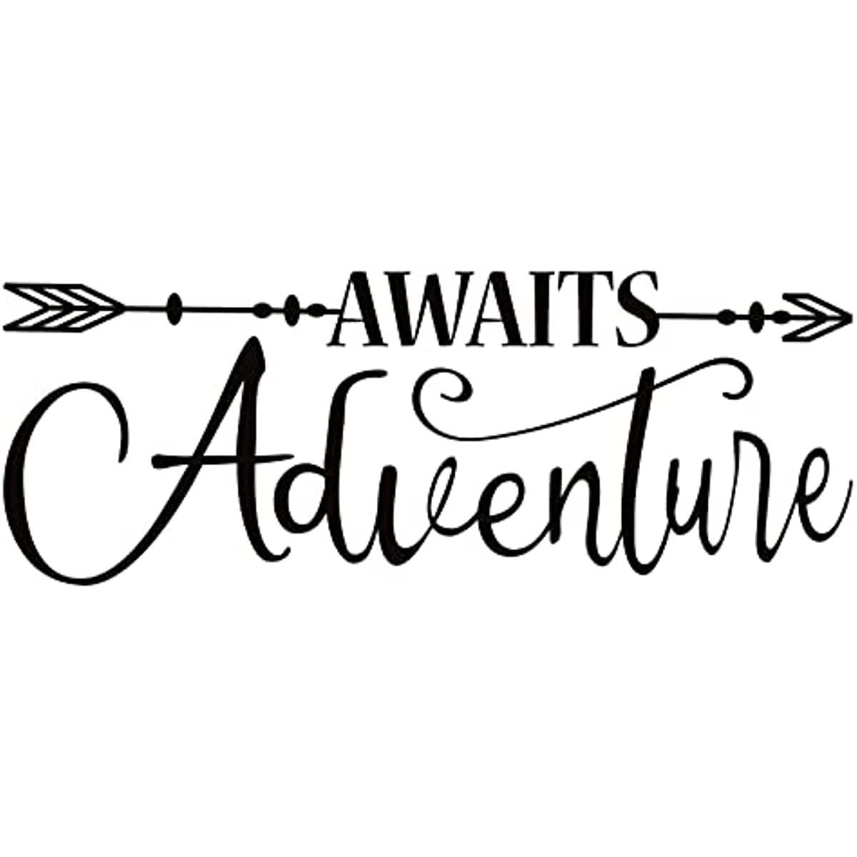 Black Arrow PVC Wall Stickers Adventure Awaits Vinyl Wall Decor ...