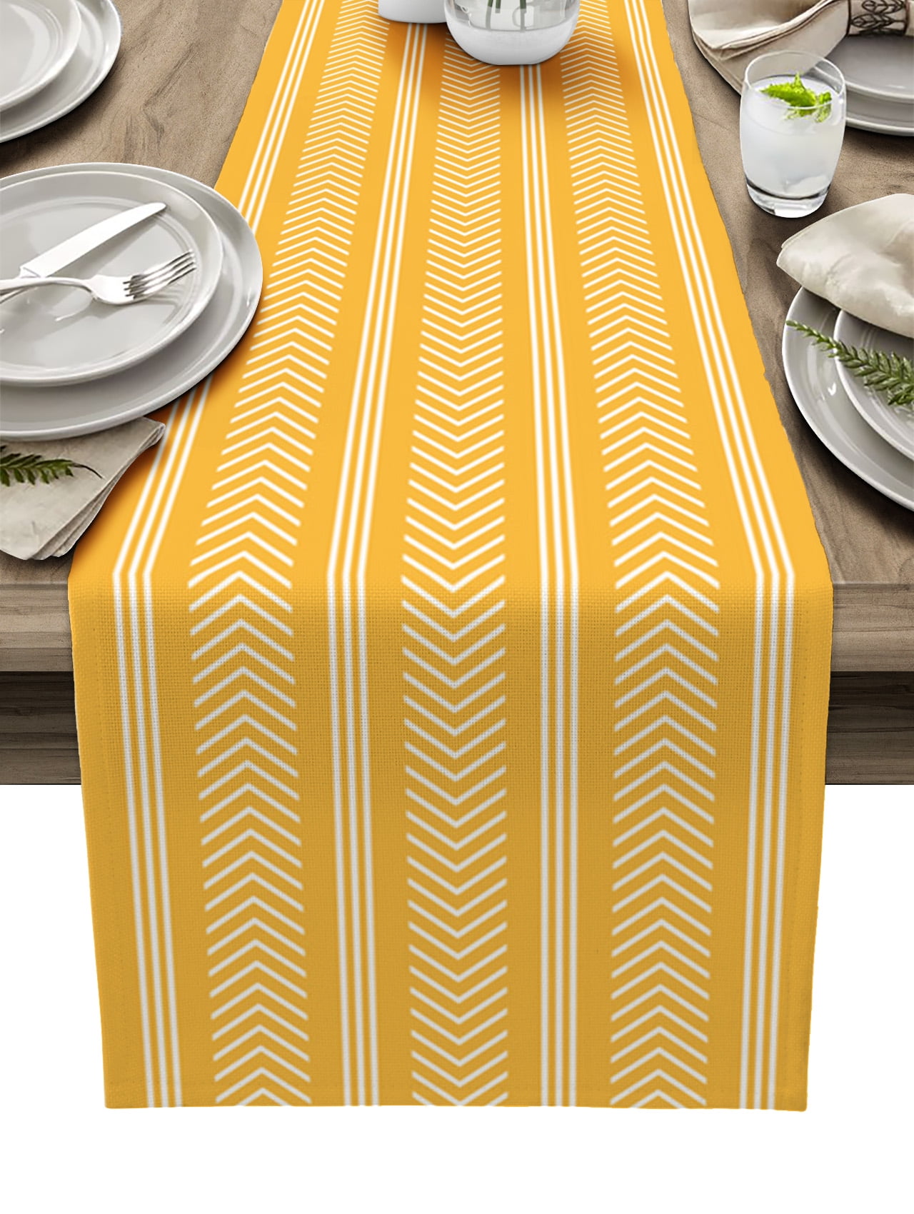 Black Arrow Stripes Texture Table Runner Wedding Holiday Party Dining ...