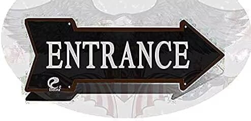 Black Arrow Wall Decor Entrance Right Arrow Vintage Looking Metal Sign ...