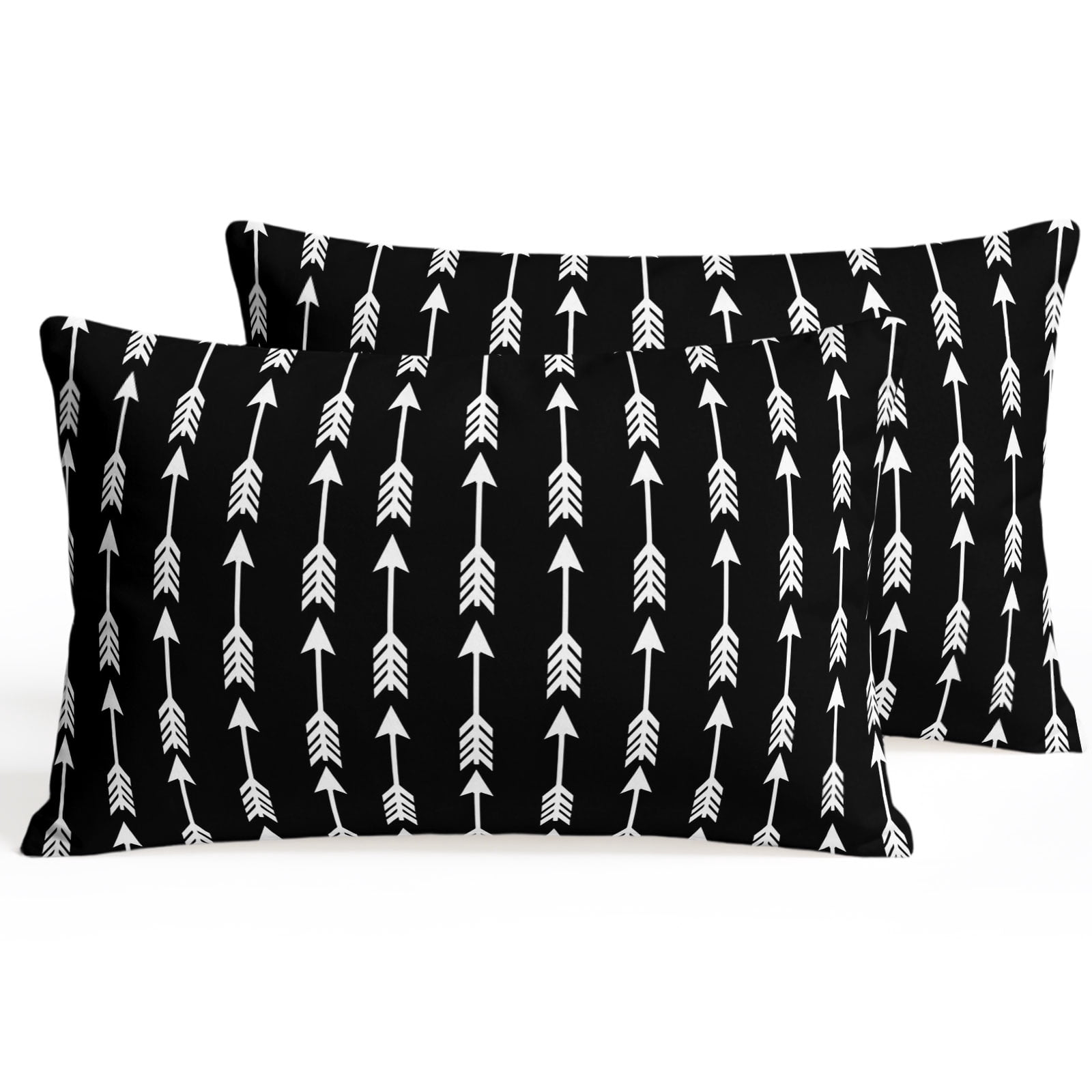 Black Arrows Lumbar Pillow Covers 12 x 20 Inch Pillow Covers Set of 2 ...