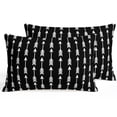 Black Arrows Lumbar Pillow Covers 12 x 20 Inch Pillow Covers Set of 2 ...