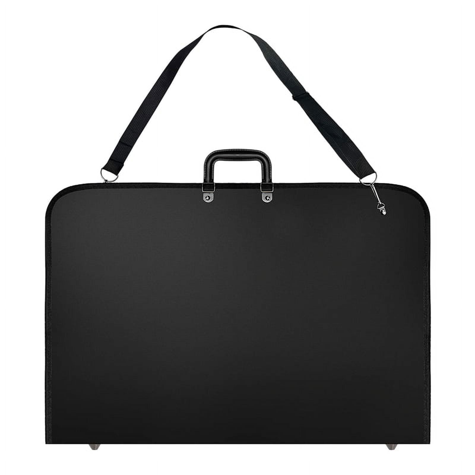 Black Art Portfolio Case, Artist Carrying Case with Shoulder Strap ...