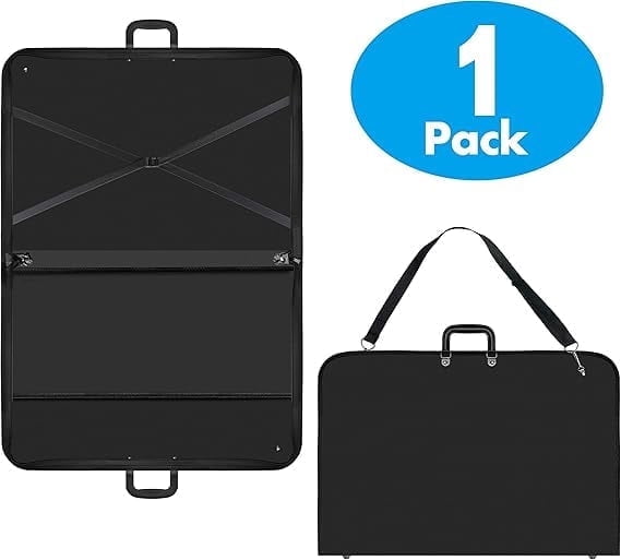 Black Art Portfolio Case Artist Carrying Portfolios with Shoulder Strap ...