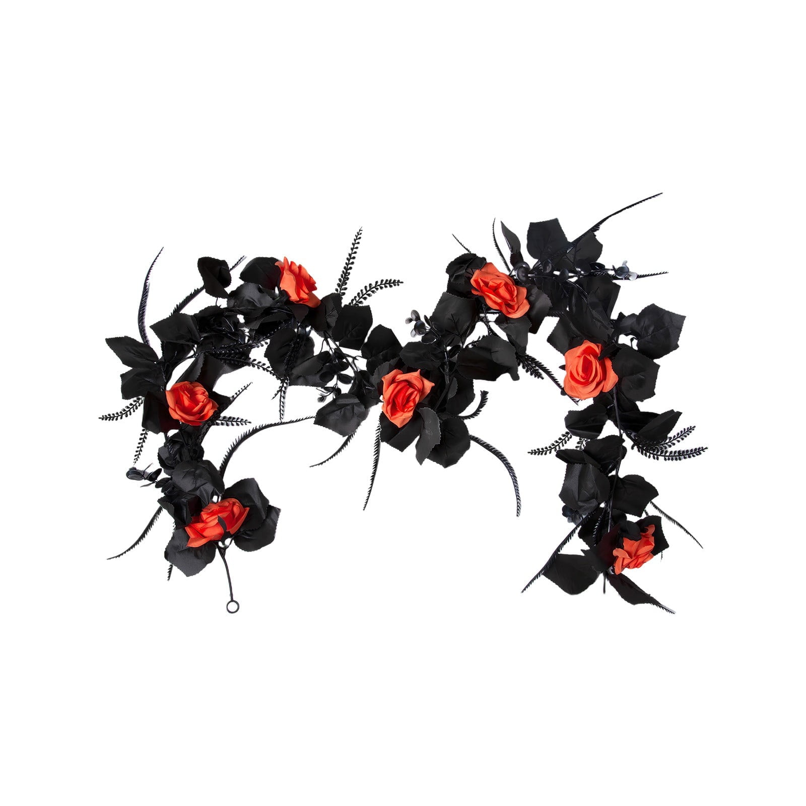 Black Artificial Maple Leaf Garland - Halloween Decor, Gothic Fall ...