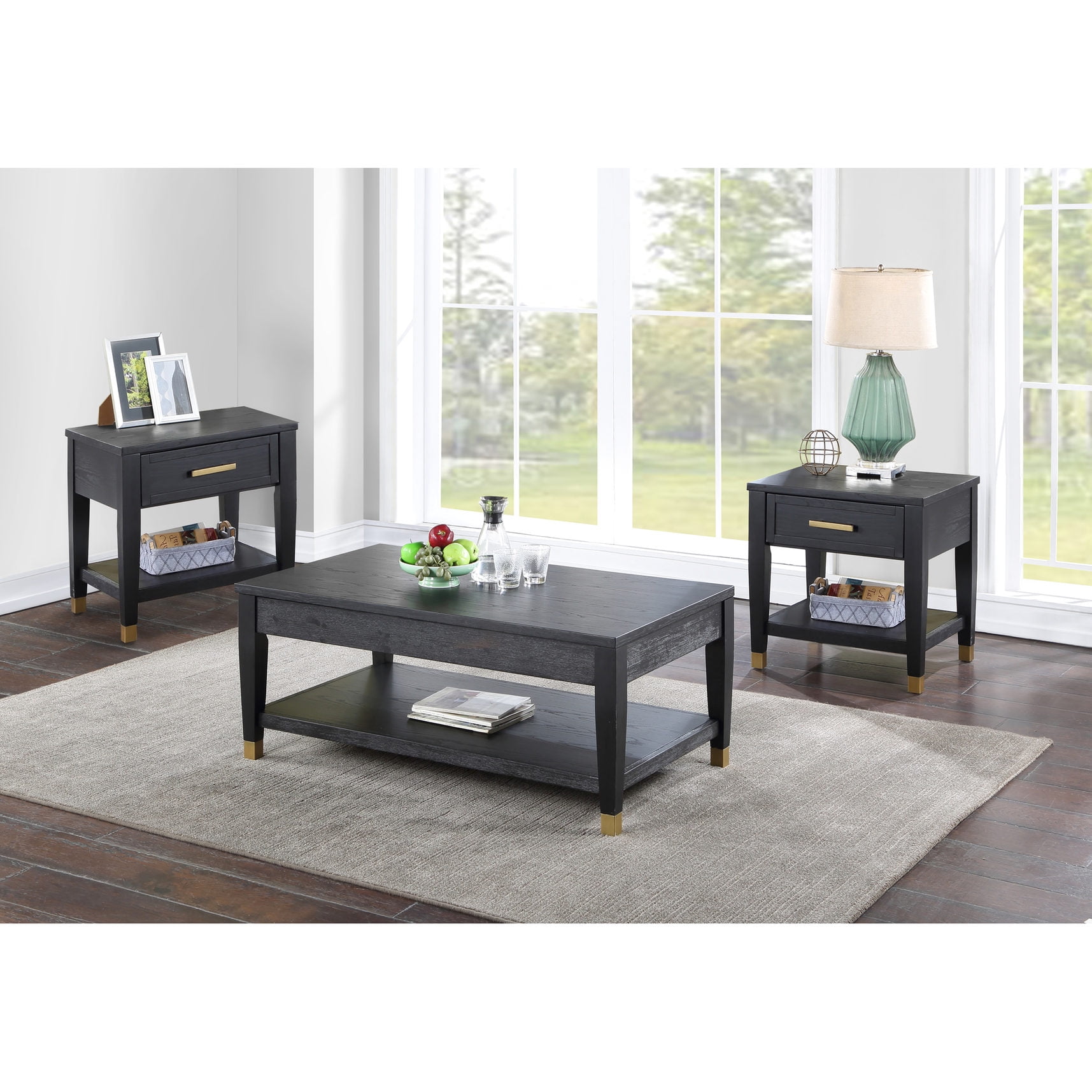 Black Asian Hardwood Table Collection / Align Tables on Bumpy Floors ...