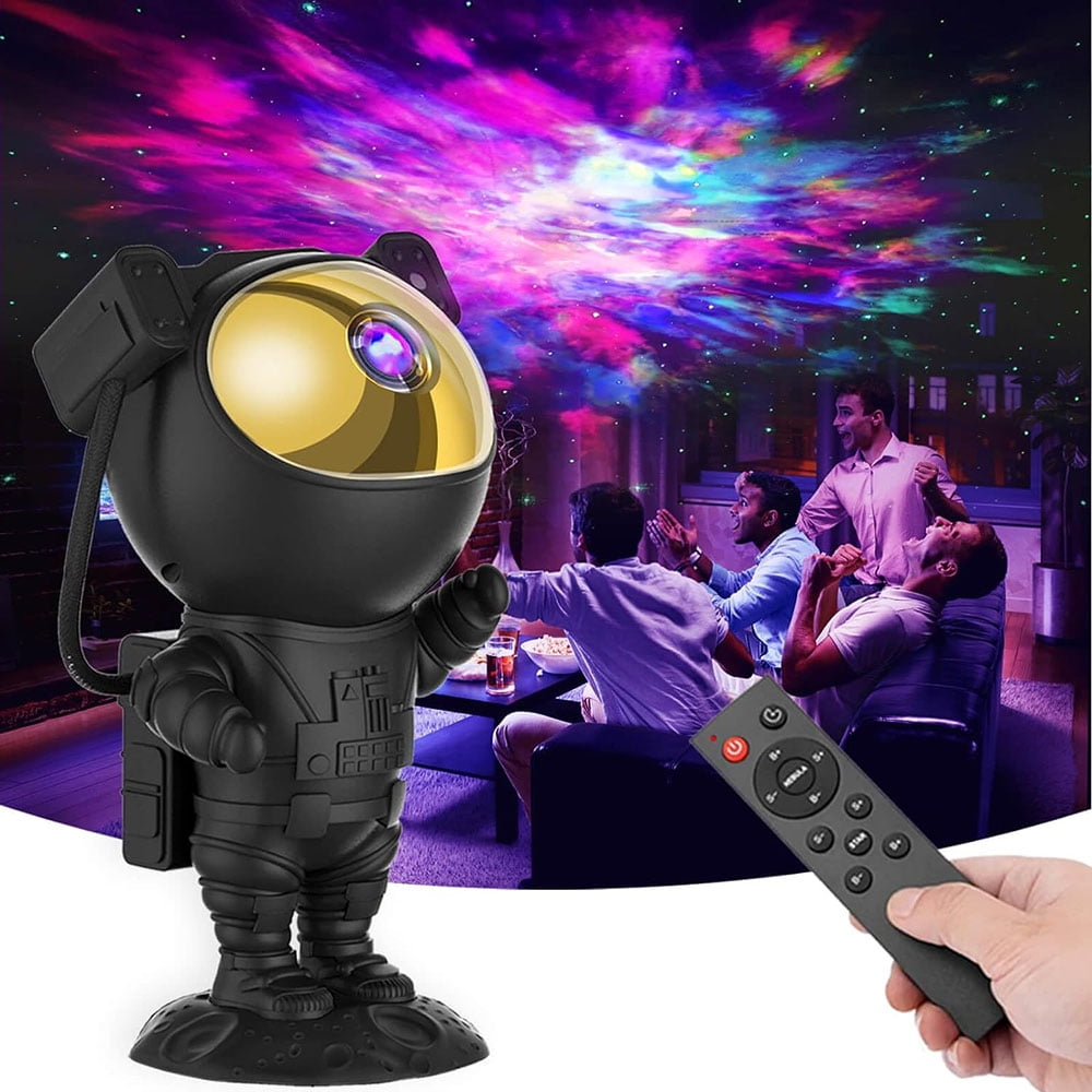 Black Astronaut Nebula Galaxy Projector Night Light with 360°Rotation ...
