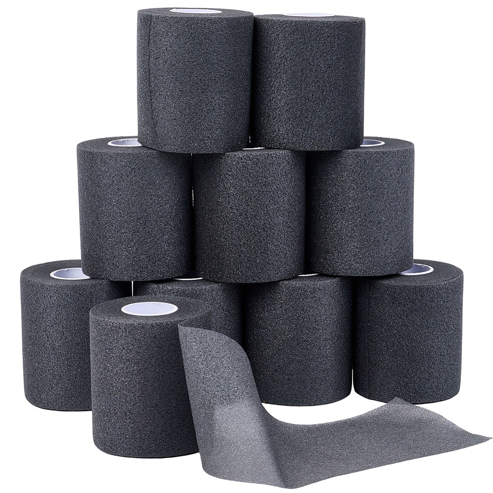 Black Athletic Tape Sports Prewrap Tape 10.9 Yard x 2.8 Inch Fibre No ...