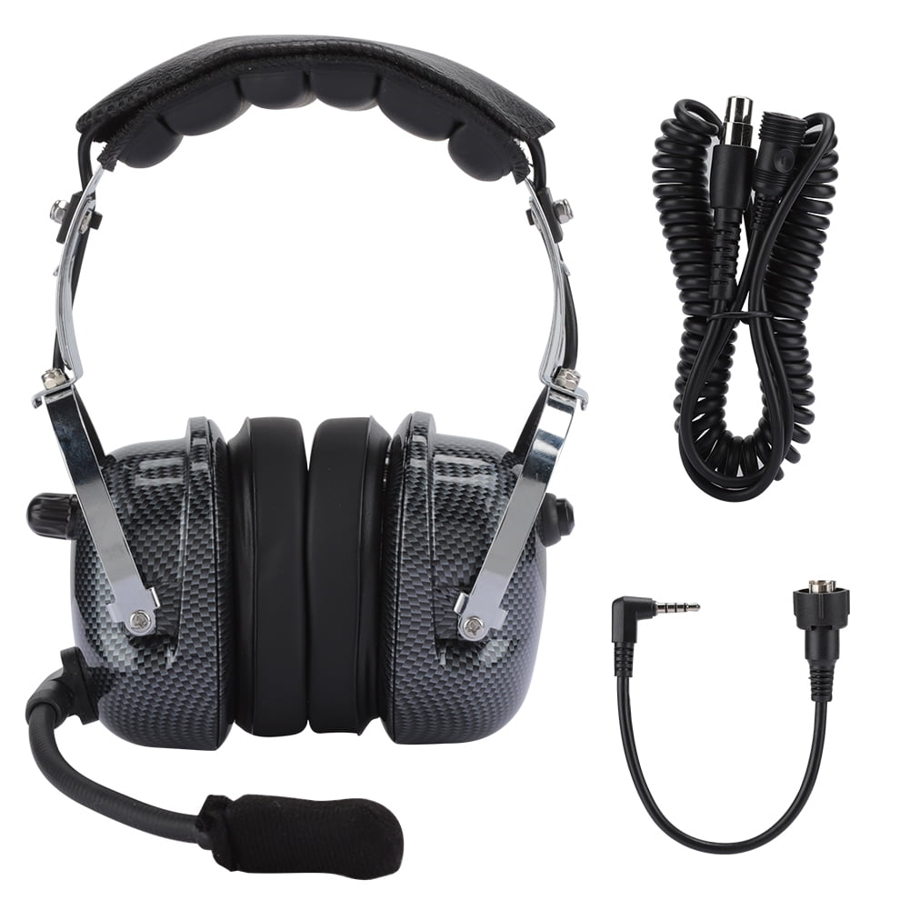 Black Aviation Noise Reduction Headset, designed for superior noise ...