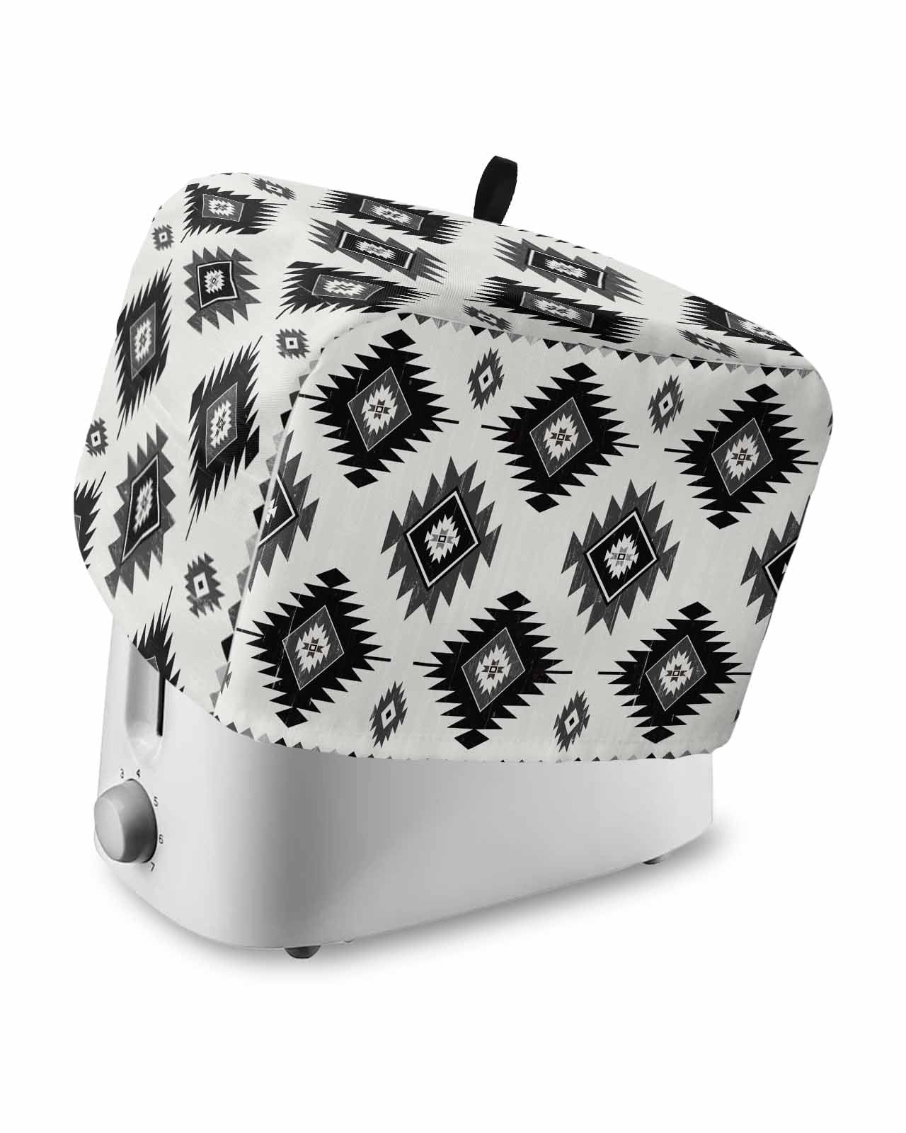 Black Aztec Toaster Cover 4 Slice, Large Kitchen Appliance Covers ...