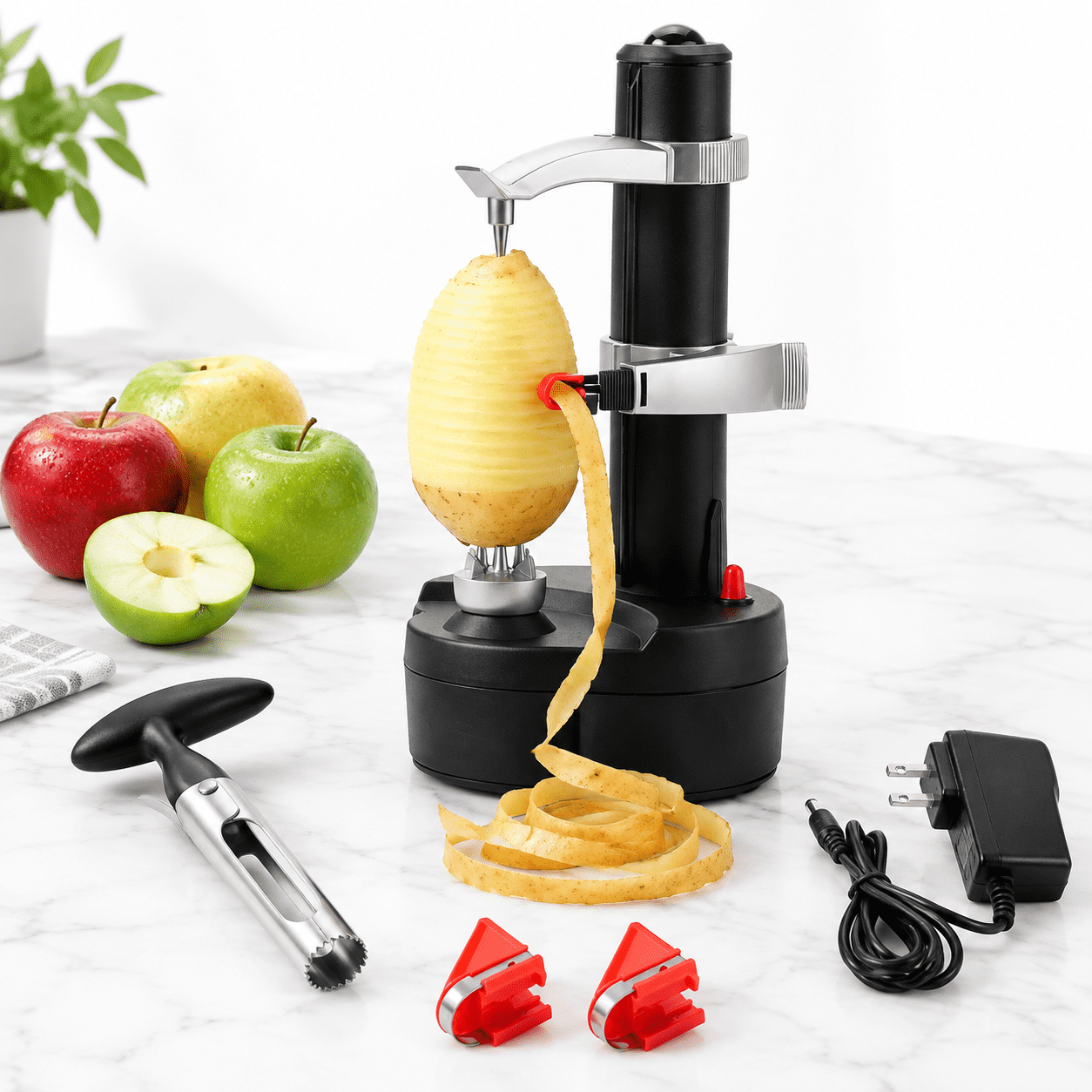 Black-B Electric Potato Peeler 2-in-1 Automatic Fruits and Vegetables ...