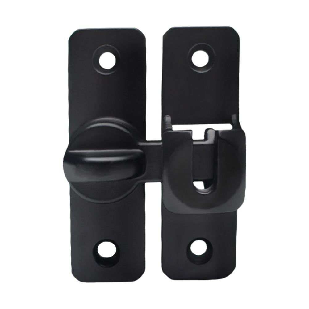 Black (B) $ Punch-Free Door Buckle 90 Degree Sliding Door Lock Latch ...