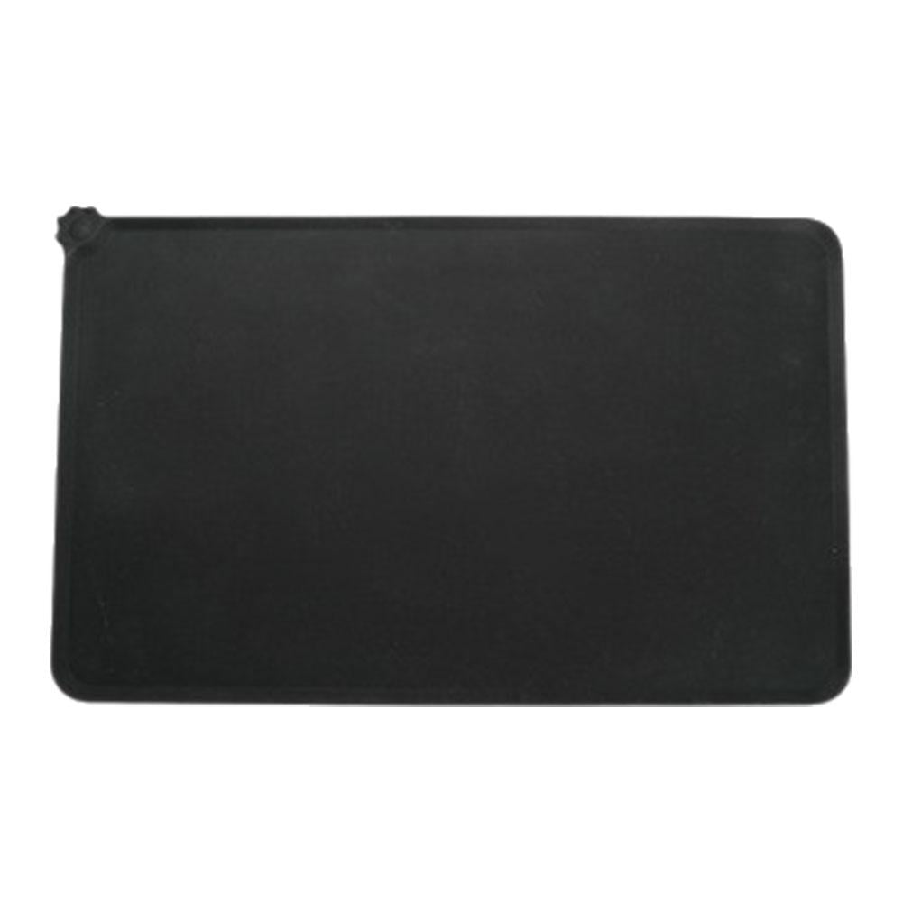 Black (B)$Silicone pet mat anti-spill non-slip waterproof dog mat easy ...