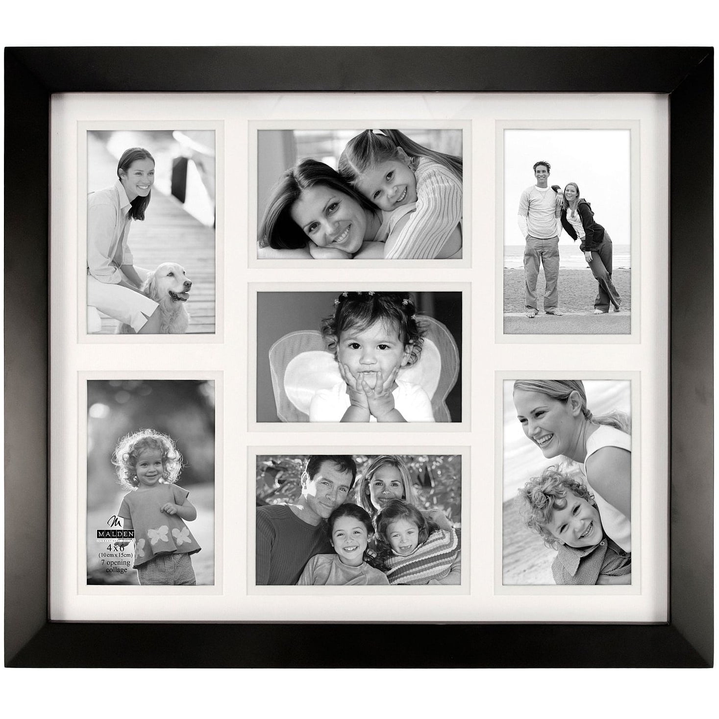 Black BERKELEY matted collage displays 7 4x6 photos by Malden Design ...
