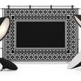 Black Backdrops for Photography, Boho Diamond Pattern Border Rustic ...
