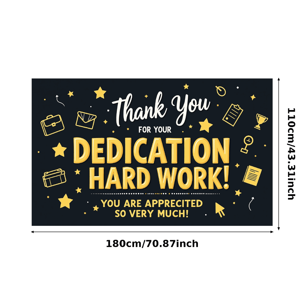 Black Background Thank You Banner with Gold Elements for Appreciating ...