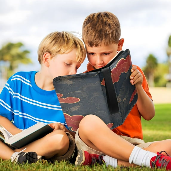 Black Background with Red Clouds Game Card Storage Case with 400 Slots ...