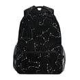 Black Backpack Sky Stars Printing Women Big Capacity Travel Bag Youth ...