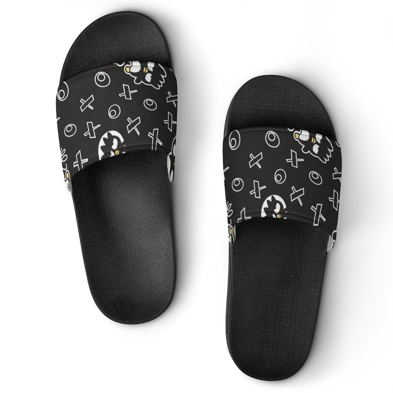 Black BadBadtz-maru PVC Home Slippers Non-Slip Quick Drying Shower Open ...
