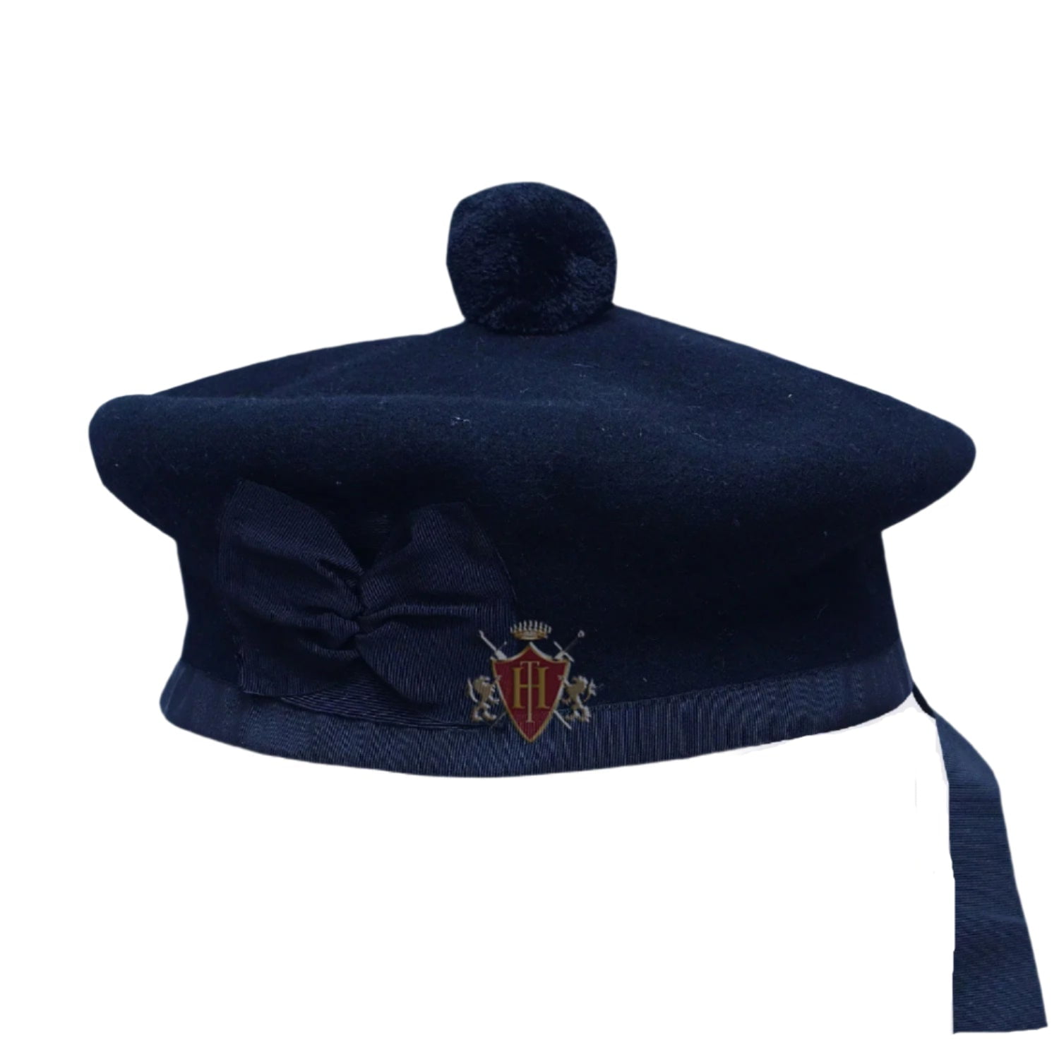 Black Balmoral Hat with Black Pom Pom - Walmart.com