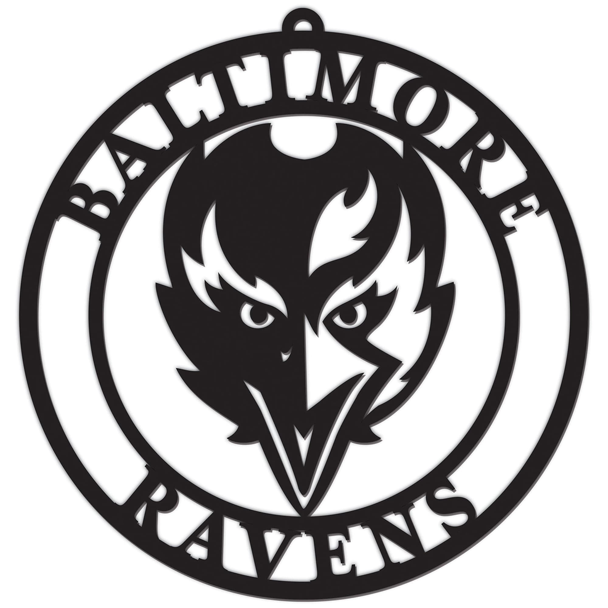 Black Baltimore Ravens 16'' Team Logo Cutout - Walmart.com