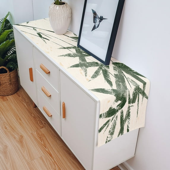 Black Bamboo Bamboo Leaves Table Runner Wedding Table ration Home r ...