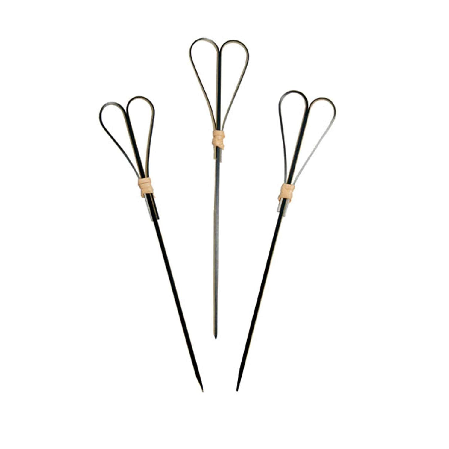 Black Bamboo Skewer with Looped Heart Design Case of 2000, PacknWood ...