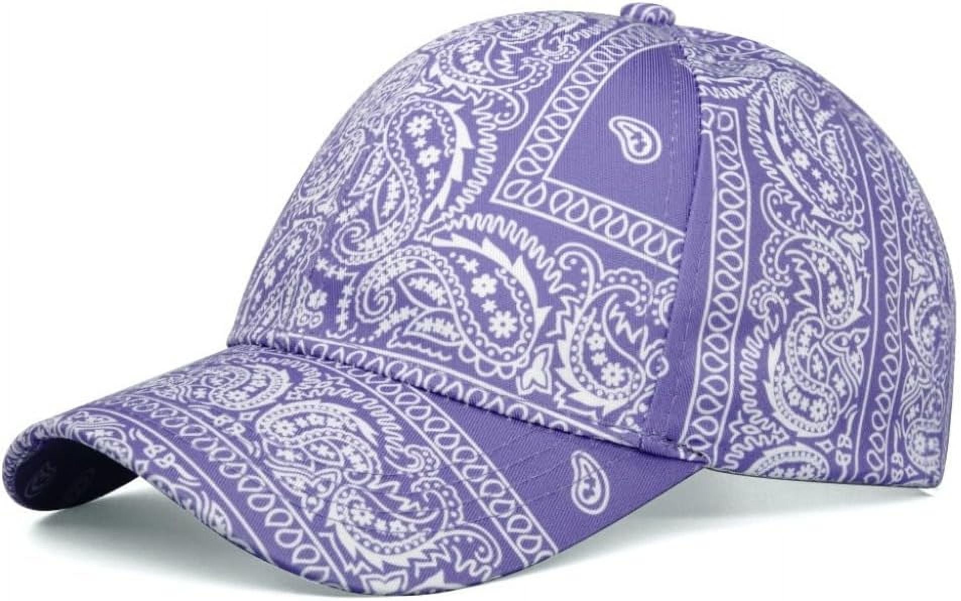 Black Bandana Baseball Cap for Men Women Adjustable Hip Hop Blue Red ...