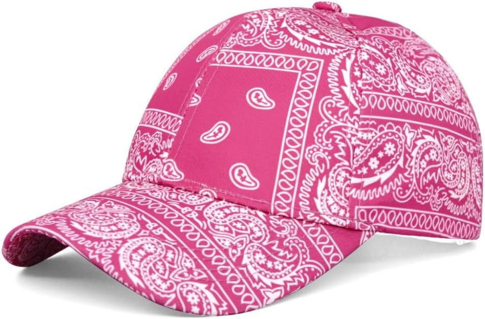 Black Bandana Baseball Cap for Men Women Adjustable Hip Hop Red Paisley ...