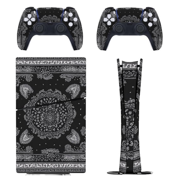 Black Bandana Console Skin Bundle for PS5 Pro Slim Disc & Digital / PS4 ...