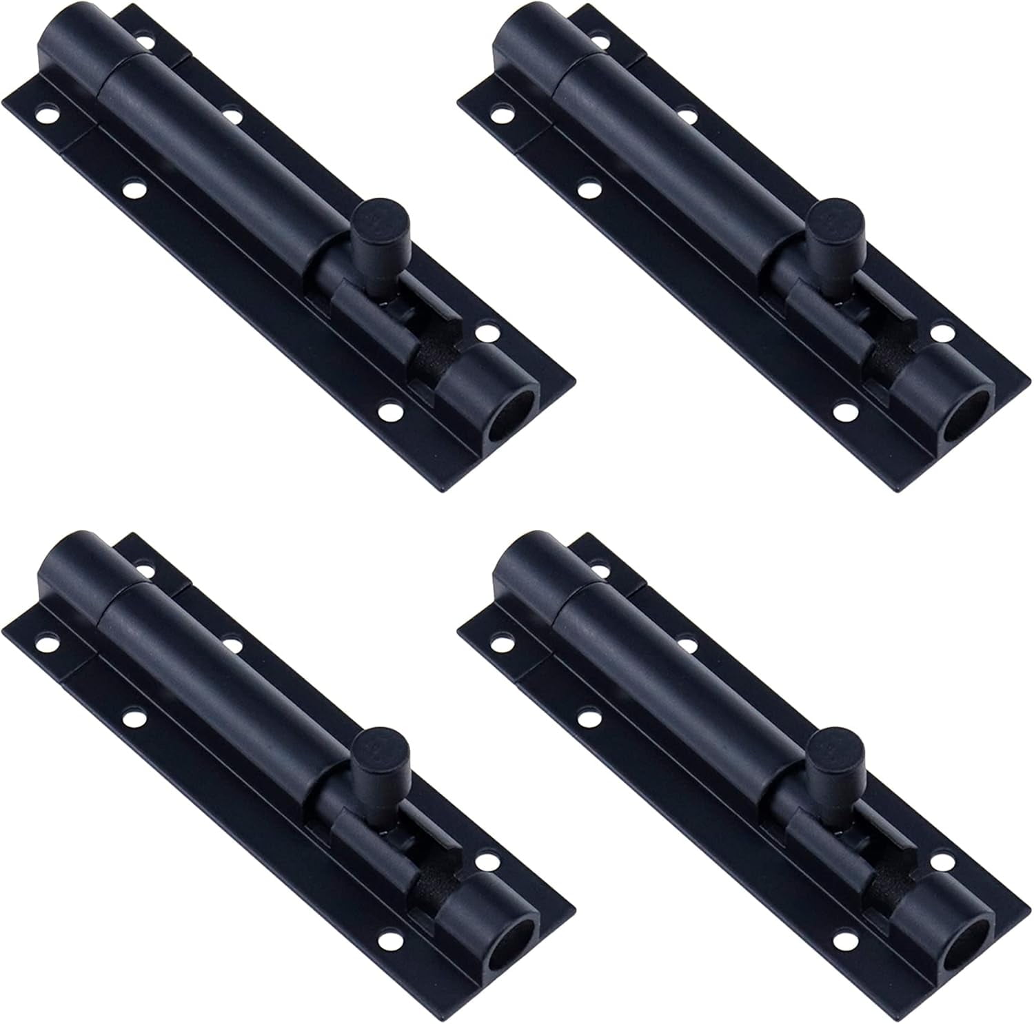 Black Barrel Bolt Lock Aluminum Alloy Slide Bolt Latch 3 Inch Door ...