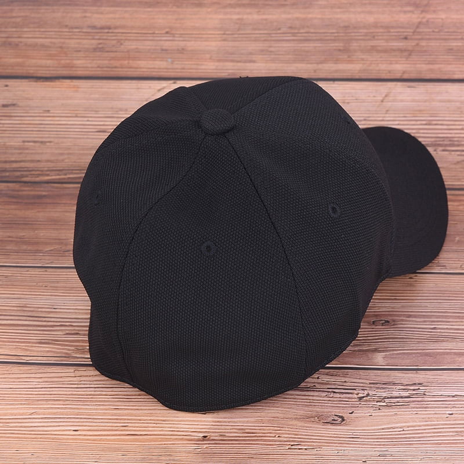 Black Baseball Cap Men Women Snapback Hats Caps Men' Fitted Closed Full ...