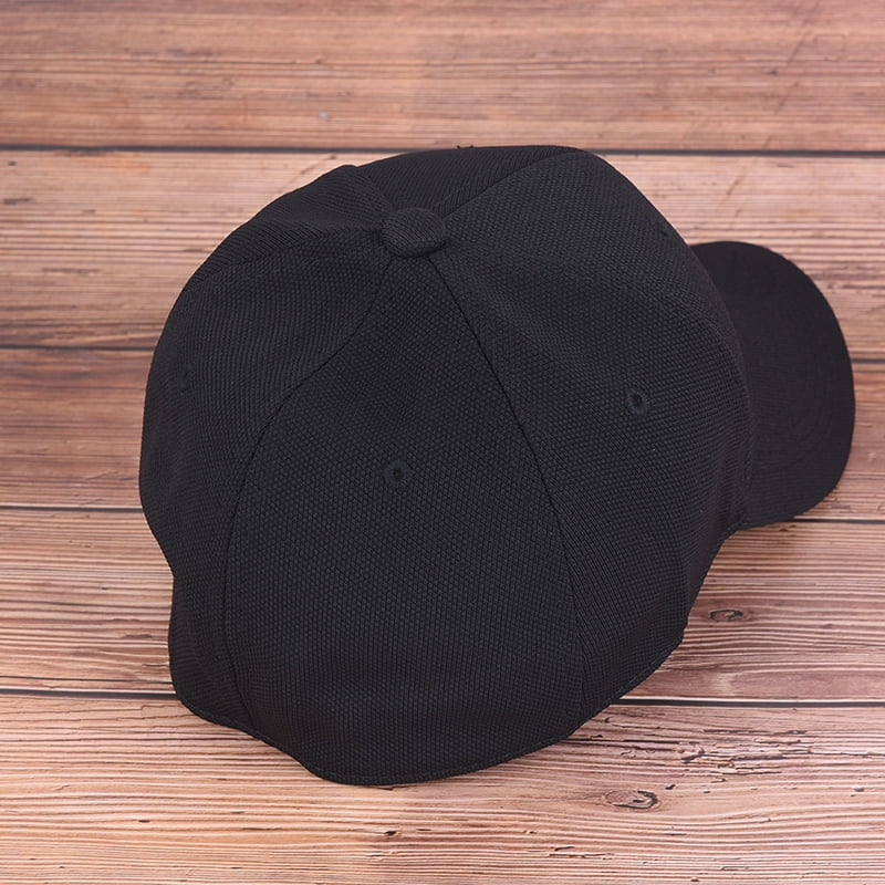 Black Baseball Cap Men Women Snapback Hats Caps Men' Fitted Closed Full ...