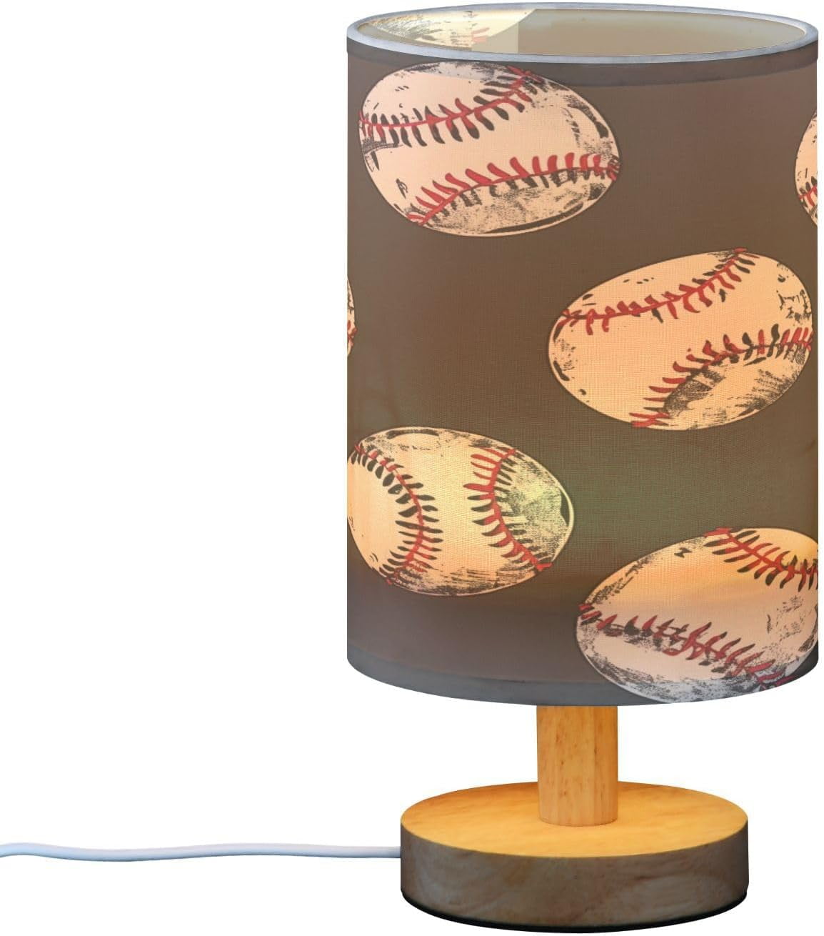Black Baseball Table Lamp Simple Led Desktop Lamp Nightstand Lamps Eye ...